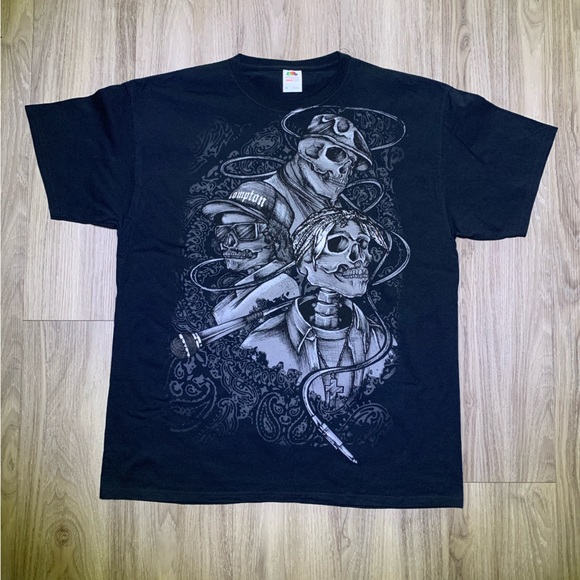 Fruit of the Loom | Shirts | Rap T Eazy E 2pac Biggie Skeleton Graphic ...